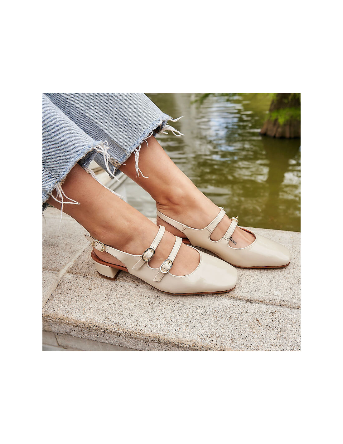 Mary Jane Lolina leather backless